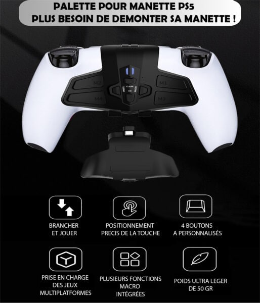 Manette PS5 avec Palettes - Expérience PC et PS5