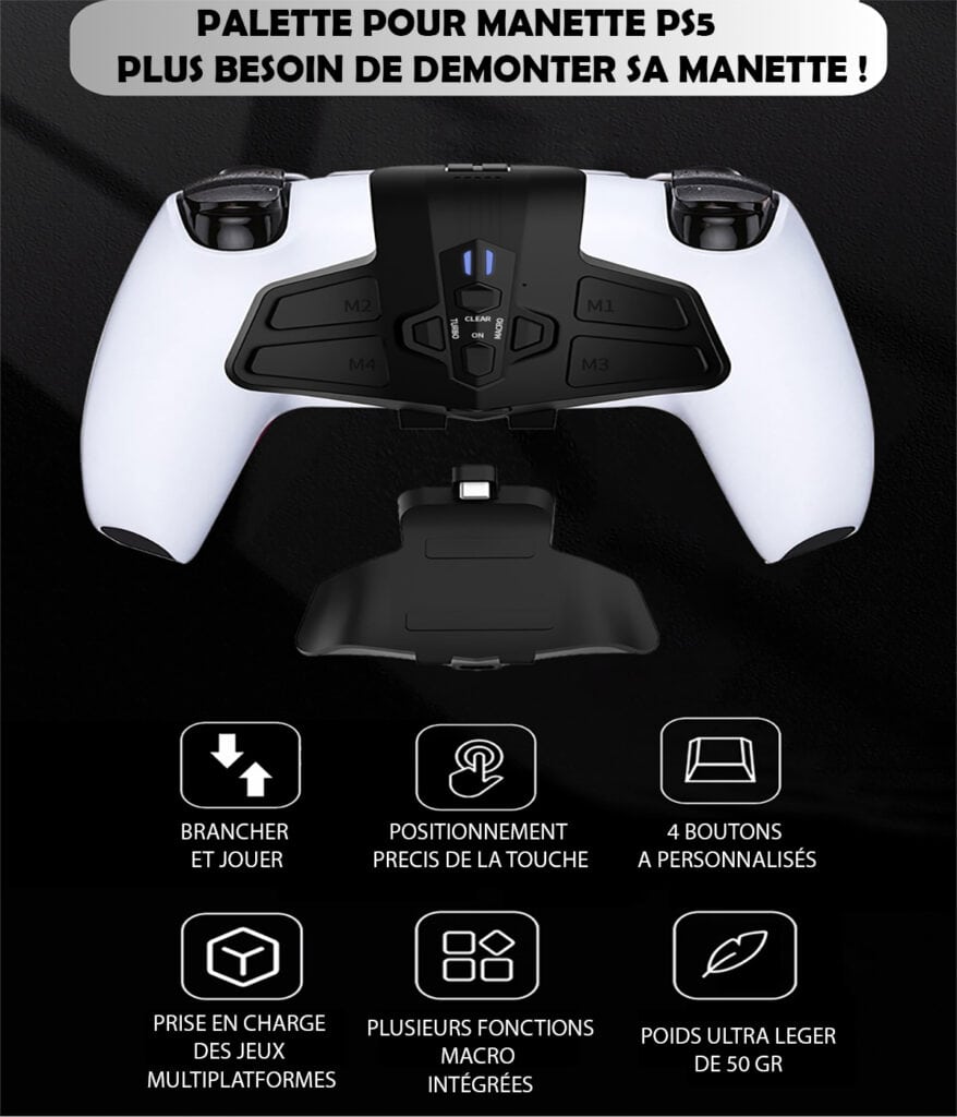 Manette PS5 avec Palettes - Expérience PC et PS5